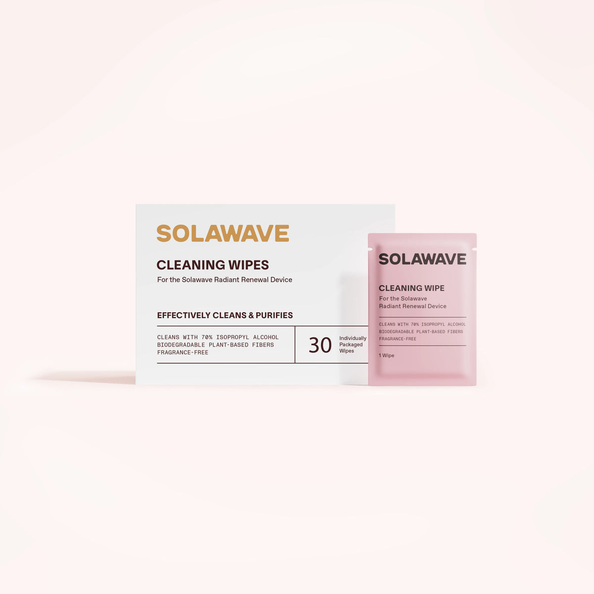 Light Therapy Device Cleaning Wipes - Solawave
